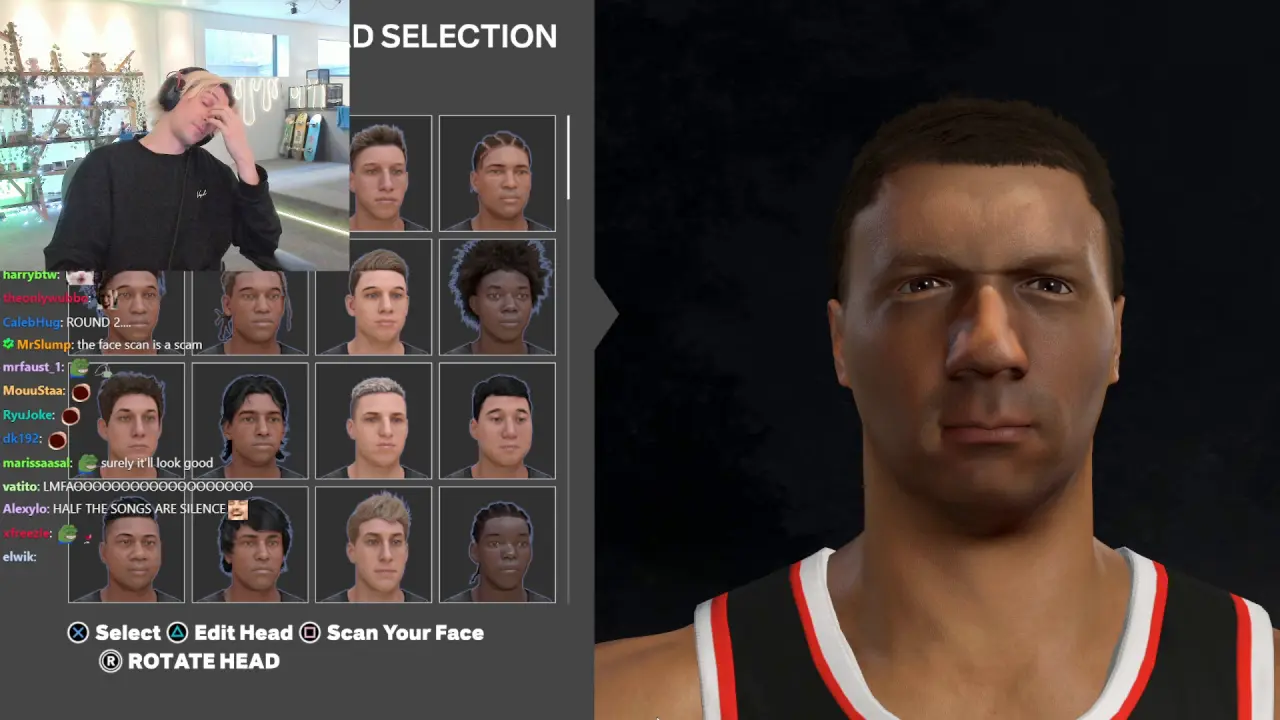 xQc tries to adjust his 2K face scan