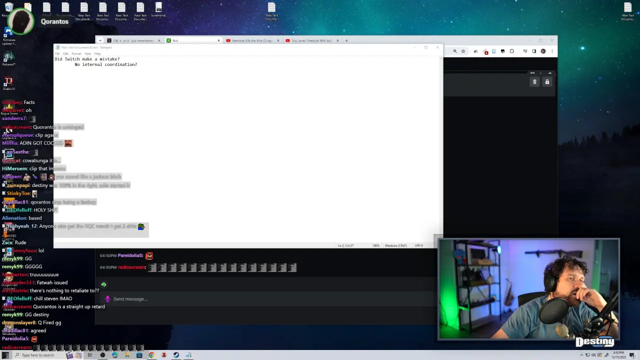 Destiny gives the green light to mobilize DGG against Adin Ross's community